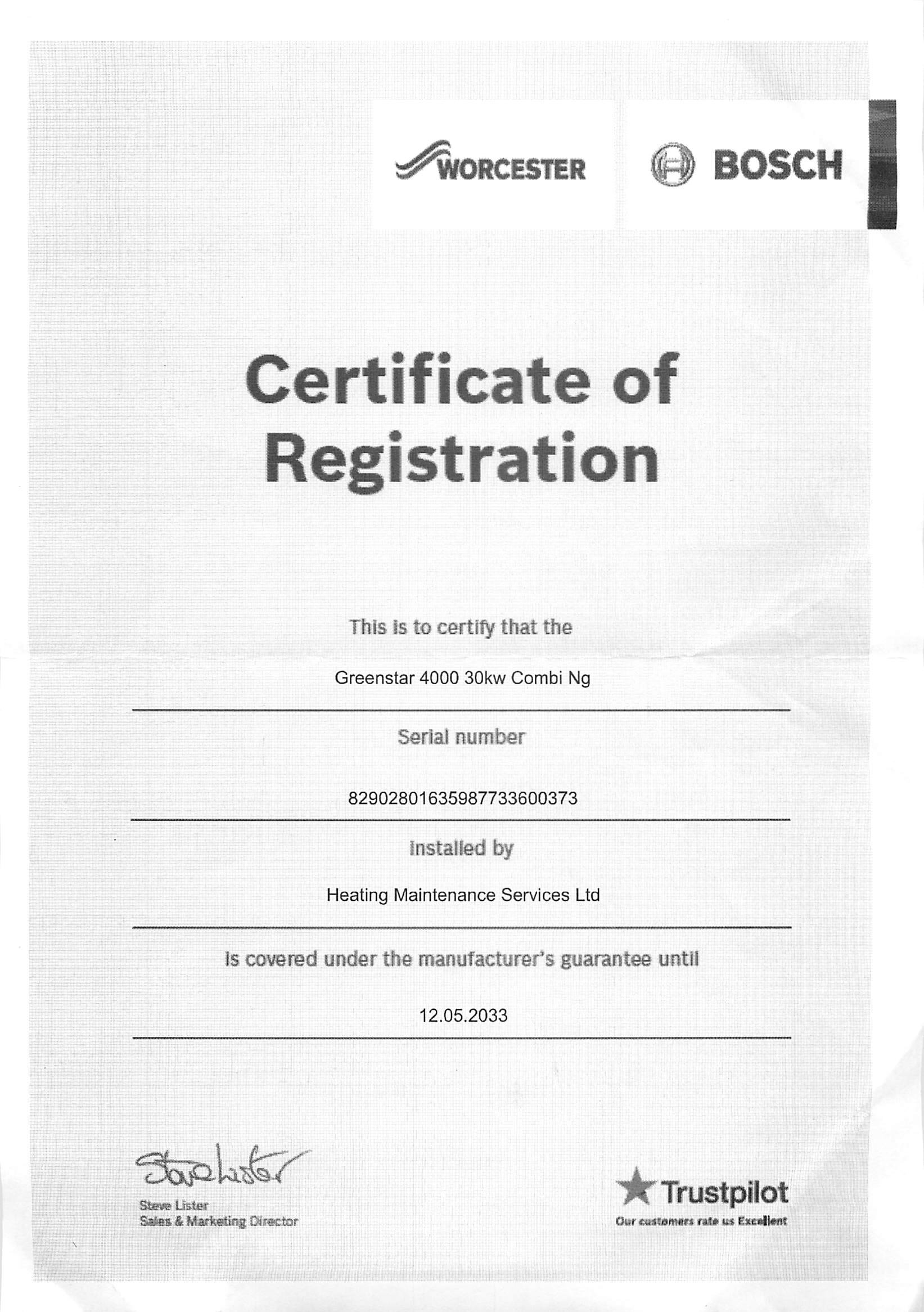 Equipment Certifications – Callow End Village Hall